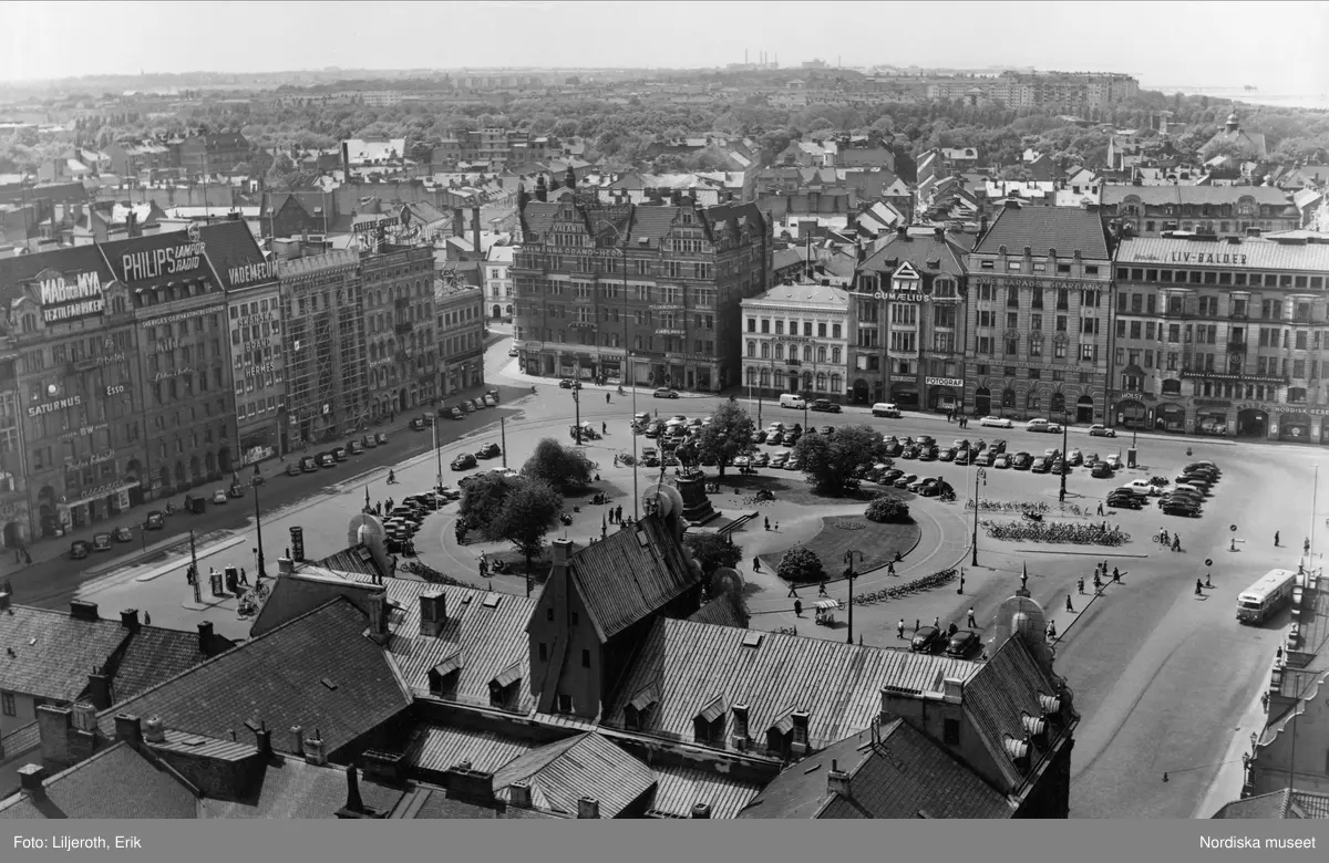 Vy över Stortorget Malmö - Nordiska museet / DigitaltMuseum