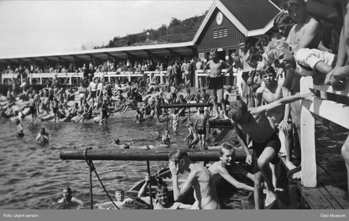 Hovedøya bad. - Oslo Museum / DigitaltMuseum