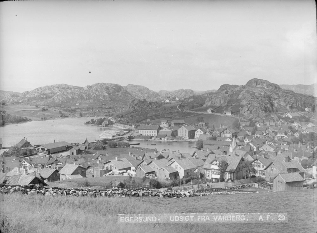 Egersund sentrum, Eide, Vågen, jernbanestasjonen, Lervika, Kråkefjell ...