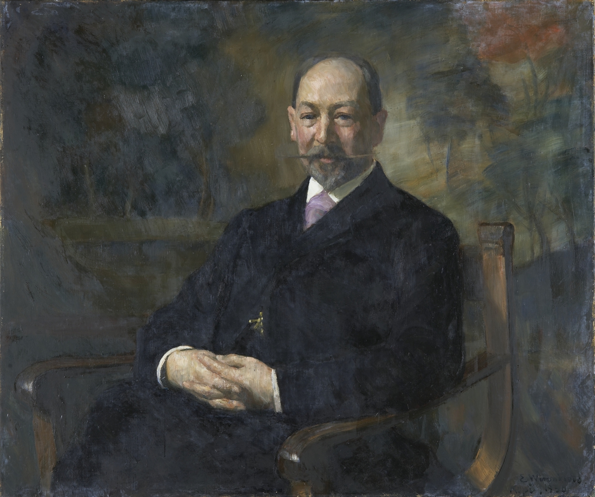 Portrett av Edvard Bull [oljemaleri] - Oslo Museum / DigitaltMuseum