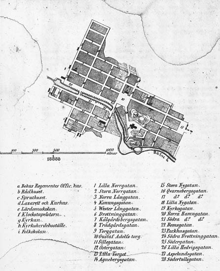 "Det gamla Uddevalla". Översiktsbild över Uddevalla. - Bohusläns museum ...