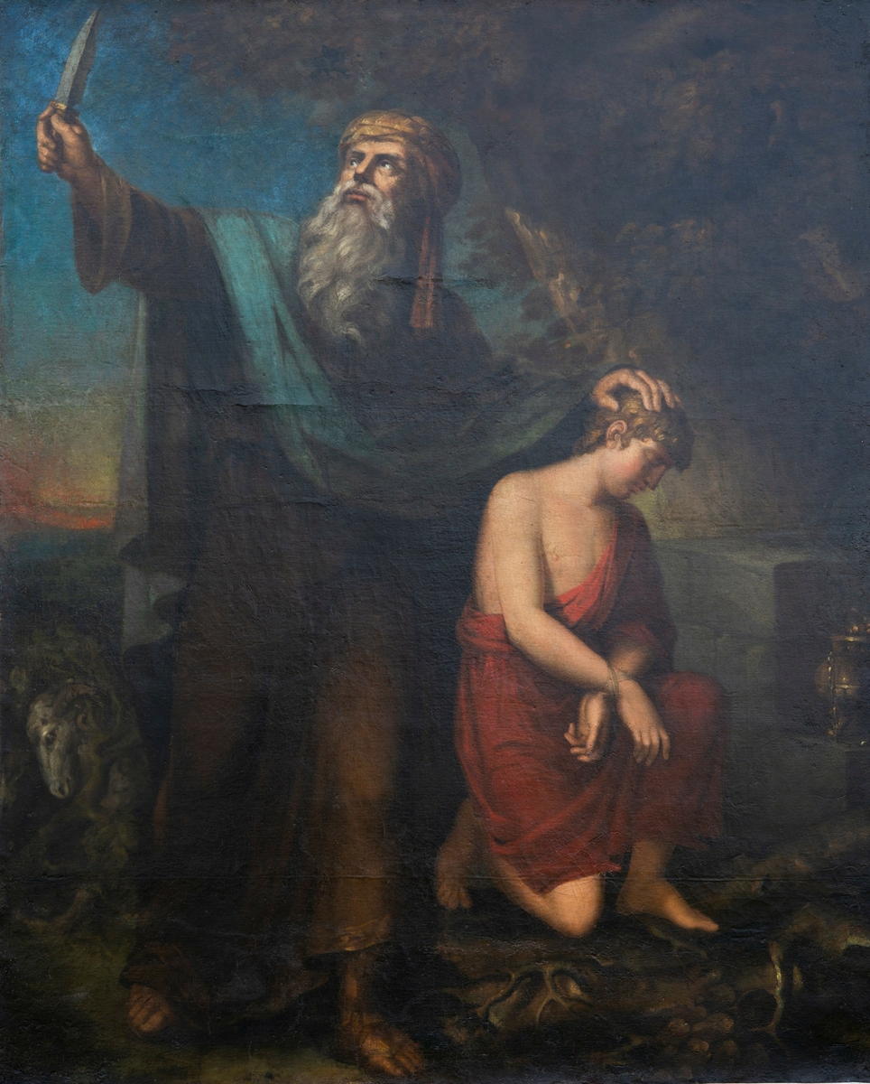 Abraham ofrer Isak [Maleri] - Anno Domkirkeodden / DigitaltMuseum