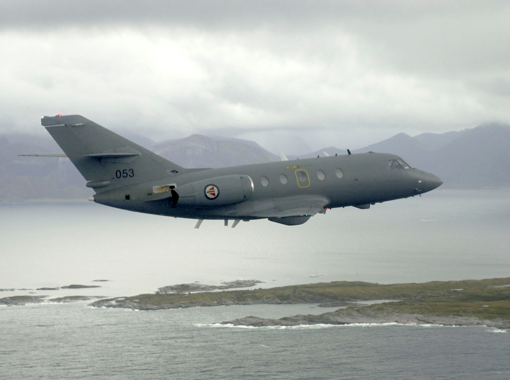 Overvåkningsfly Dassault DA-20 Jet Falcon 053. - Forsvarets museer ...