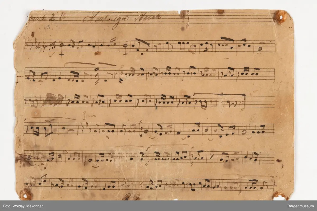 Note - Berger museum / DigitaltMuseum