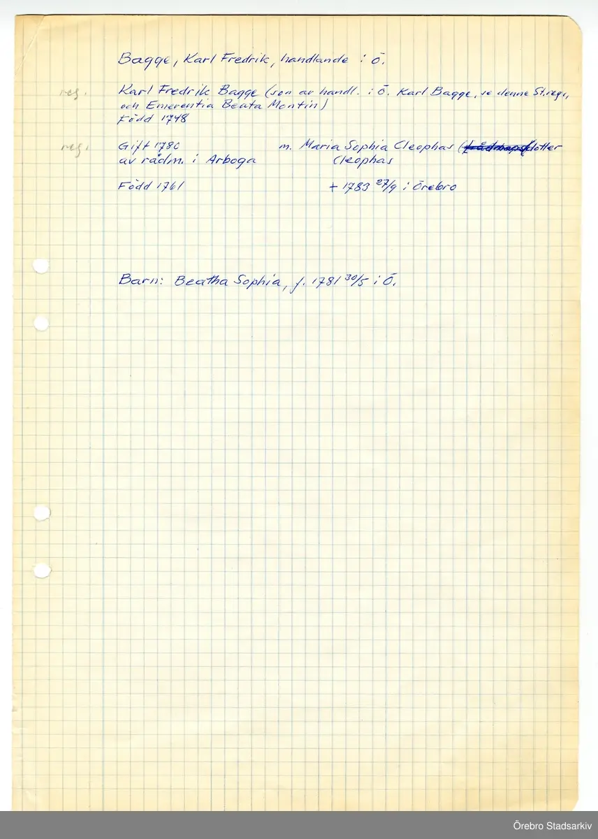 Dokument - Örebro Stadsarkiv / DigitaltMuseum