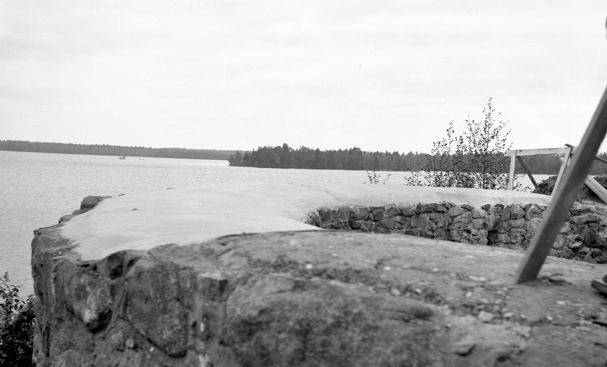 Krönet på den nordvästra kanonrondellen. Kronobergs slottsruin år 1936 ...
