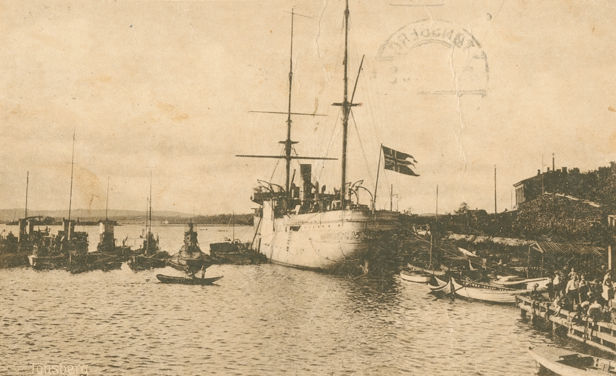 Dampkorvett Ellida (b.1880, Carljohansværns Verft, Horten), avrigget ...