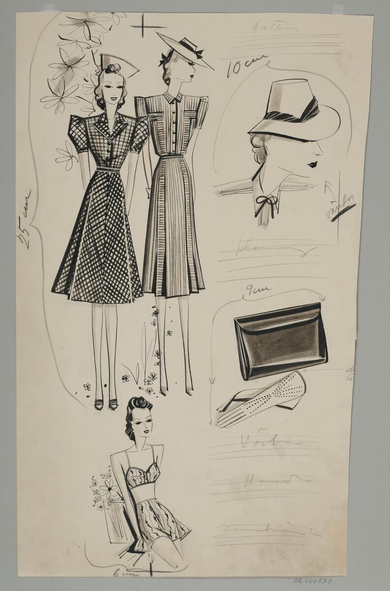 Kläder [skiss] - Designarkivet / DigitaltMuseum