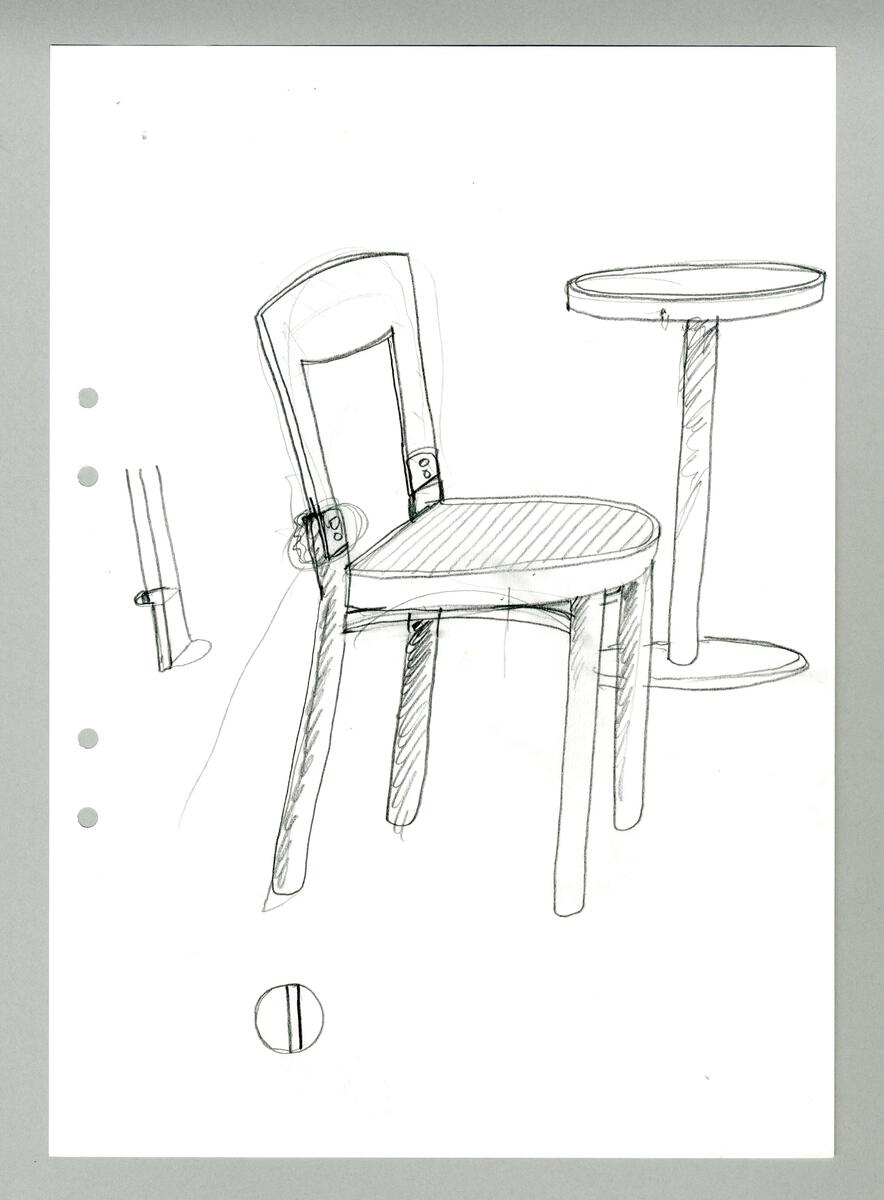Stol [skiss] - Designarkivet / DigitaltMuseum