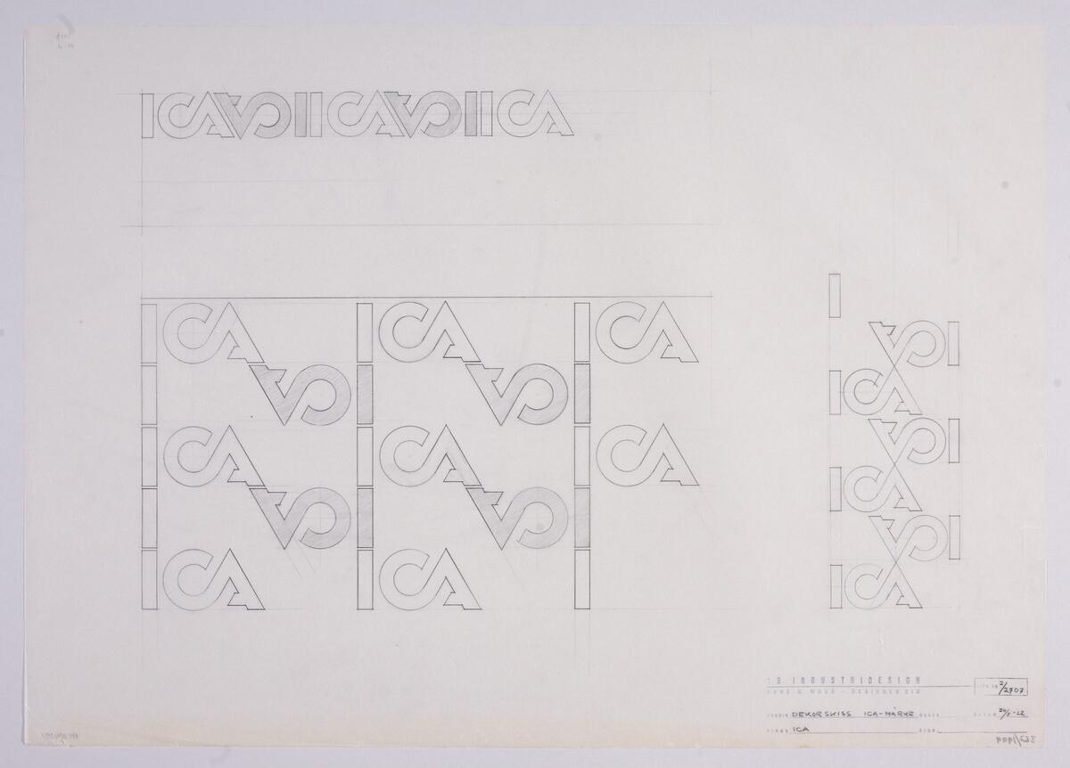ICA-skyltar [ritning] - Designarkivet / DigitaltMuseum