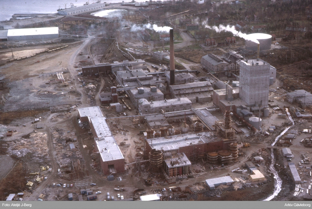 Flygbilder över Norrsundet, 1966. - Arkiv Gävleborg / DigitaltMuseum
