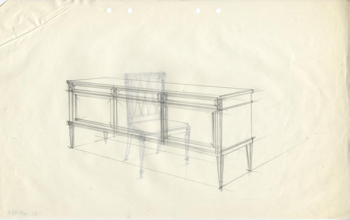 Möbelskisser [skiss] - Designarkivet / DigitaltMuseum