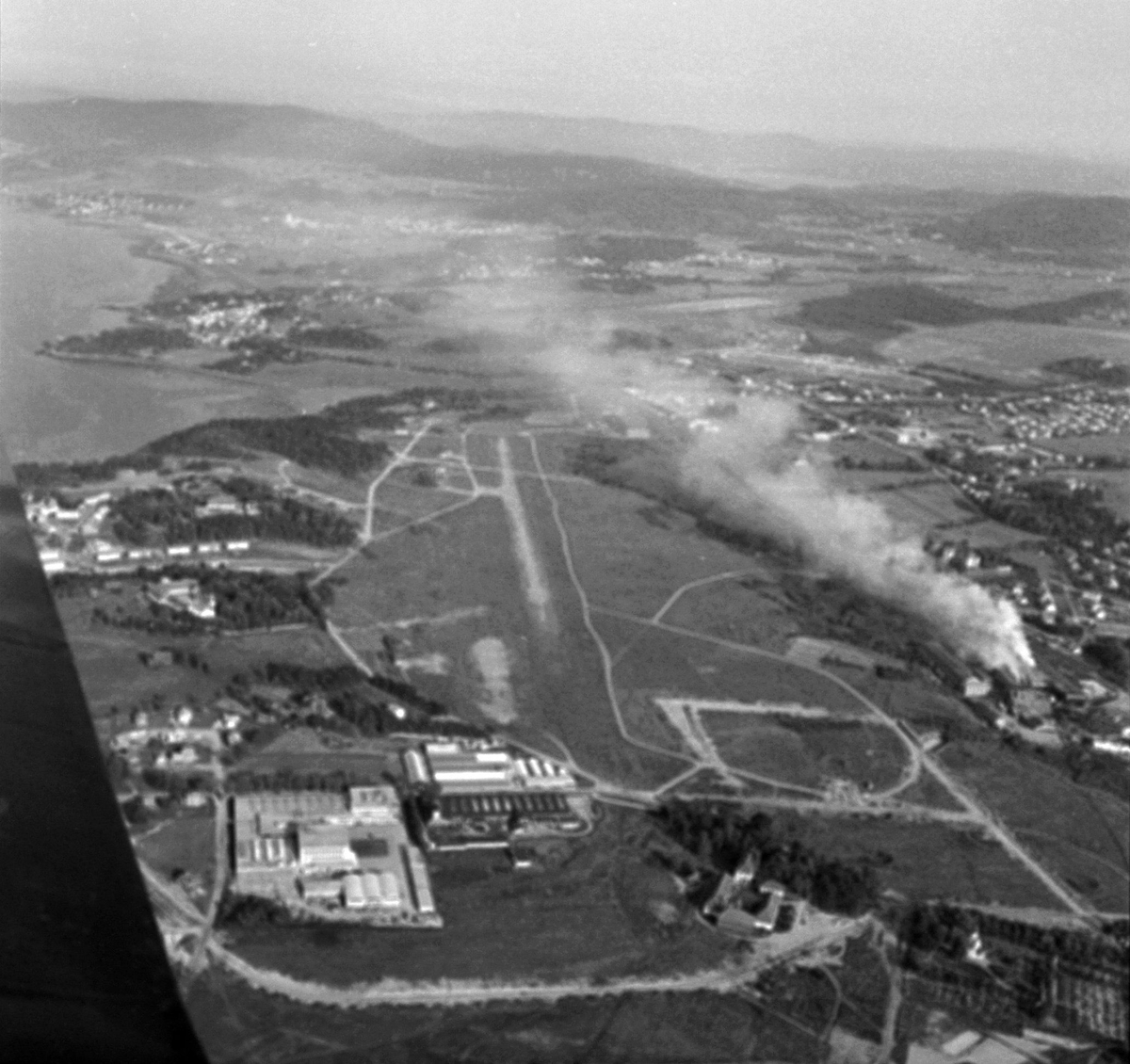 Lade flyplass sett fra lufta - Sverresborg Trøndelag Folkemuseum ...