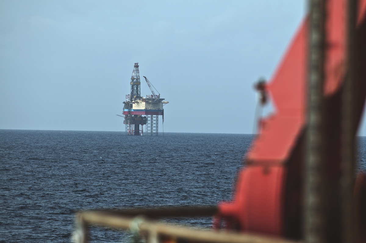 Borerigg i arbeid på Valhall Flanke Nord på Valhall-feltet. - Norsk ...