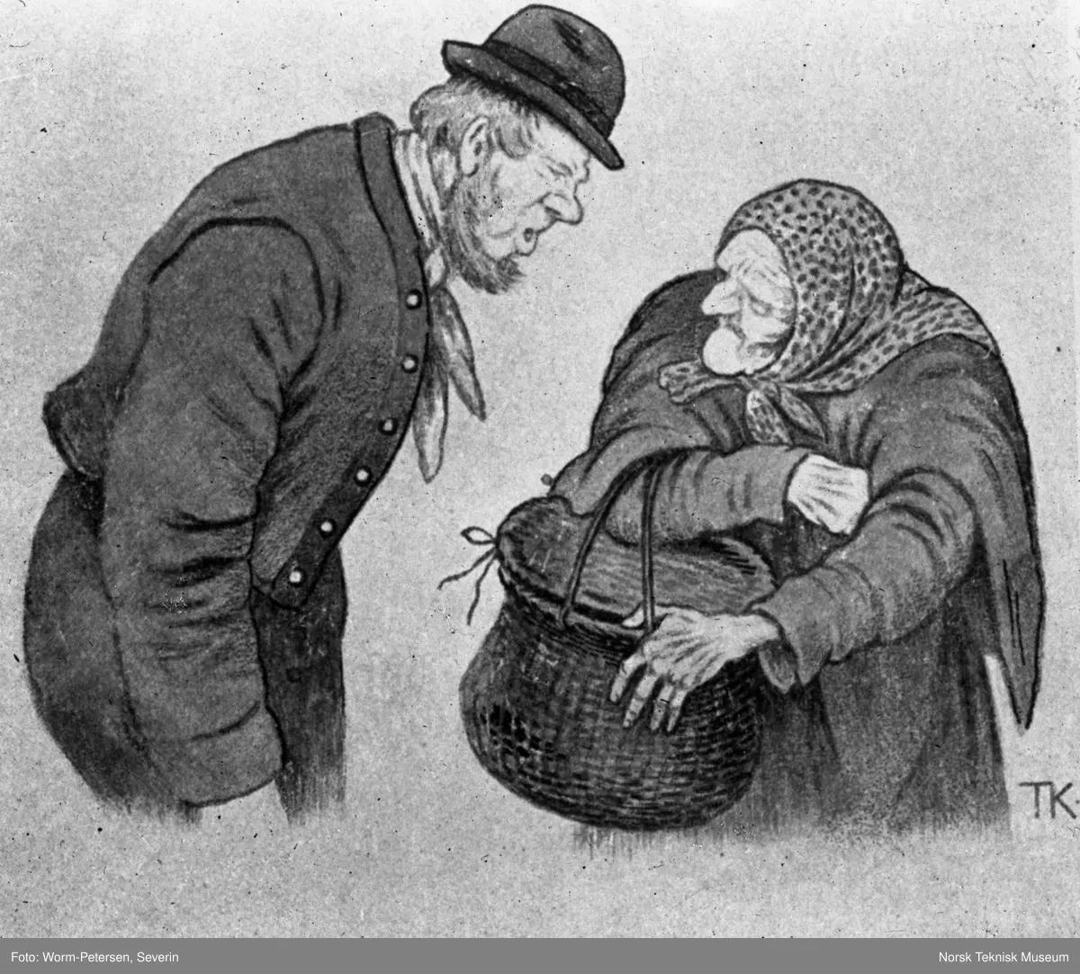 Theodor Kittelsen: Eventyrtegning av gubbe og kjerring - Norsk Teknisk ...