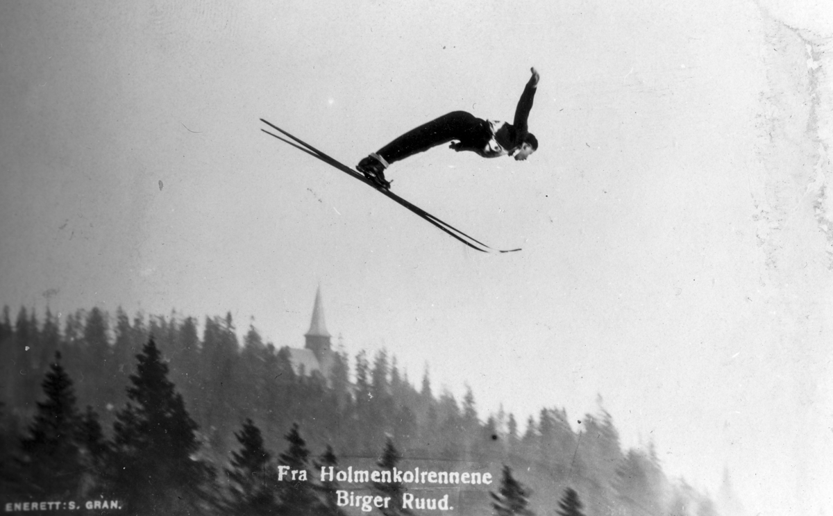 Birger Ruud hopper i Holmenkollen 1920-tall - Norsk Bergverksmuseum ...
