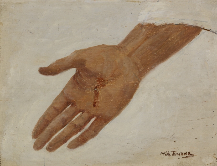 Hand. Skiss till en Kristus-bild - Nationalmuseum / DigitaltMuseum