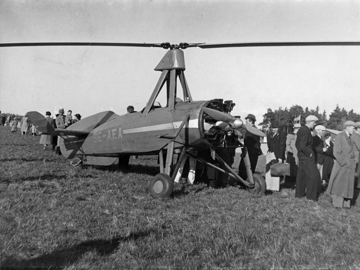Autogiro Modell C.30 beteckning SE-AEA. Bilden förmodligen tagen efter ...