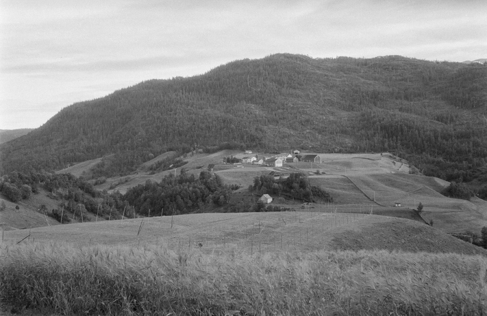 Motiver fra Skaland. Første foto viser Skaland med utsikt mot Veset på ...