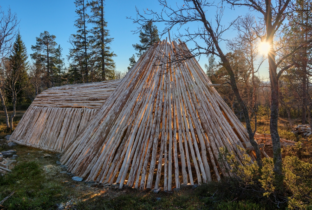 Bilde tatt under arbeidet med å bygge en rekonstuksjon av Daniel ...