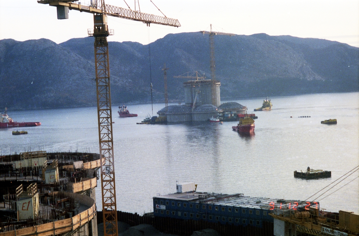 Anleggsområdet til Norwegian Contractors i Jåttåvågen ved Stavanger ...