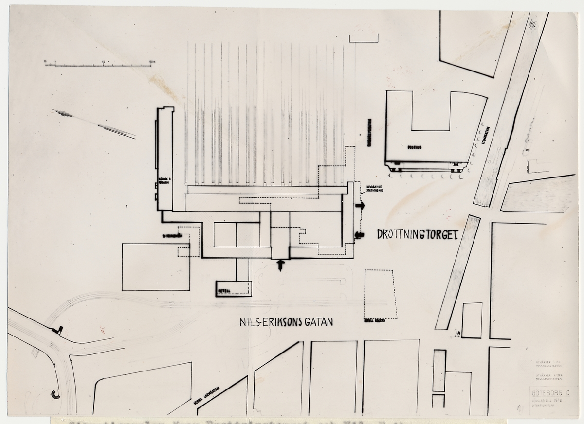 Byggnads och situationsritning. - Järnvägsmuseet / DigitaltMuseum