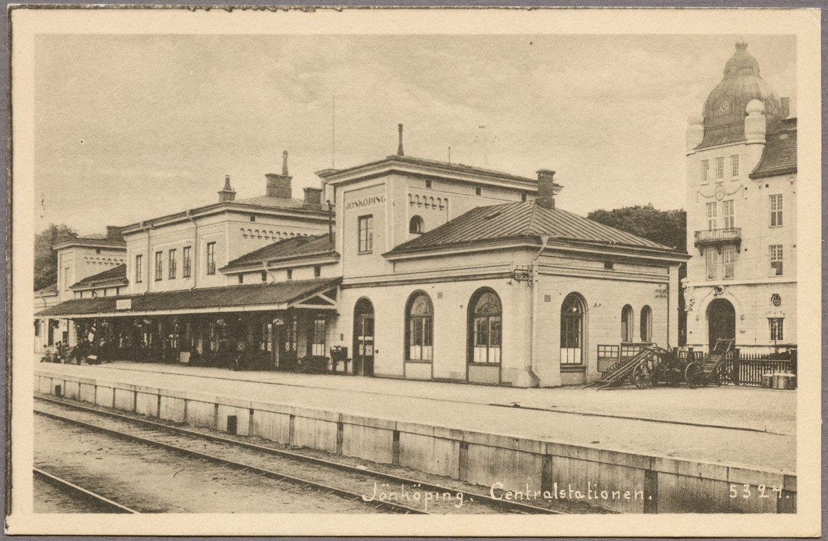 Jönköping Centralstation. - Järnvägsmuseet / DigitaltMuseum