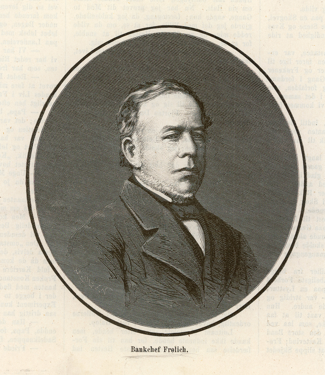 Bankchef Frølich [xylografi] - Oslo Museum / DigitaltMuseum