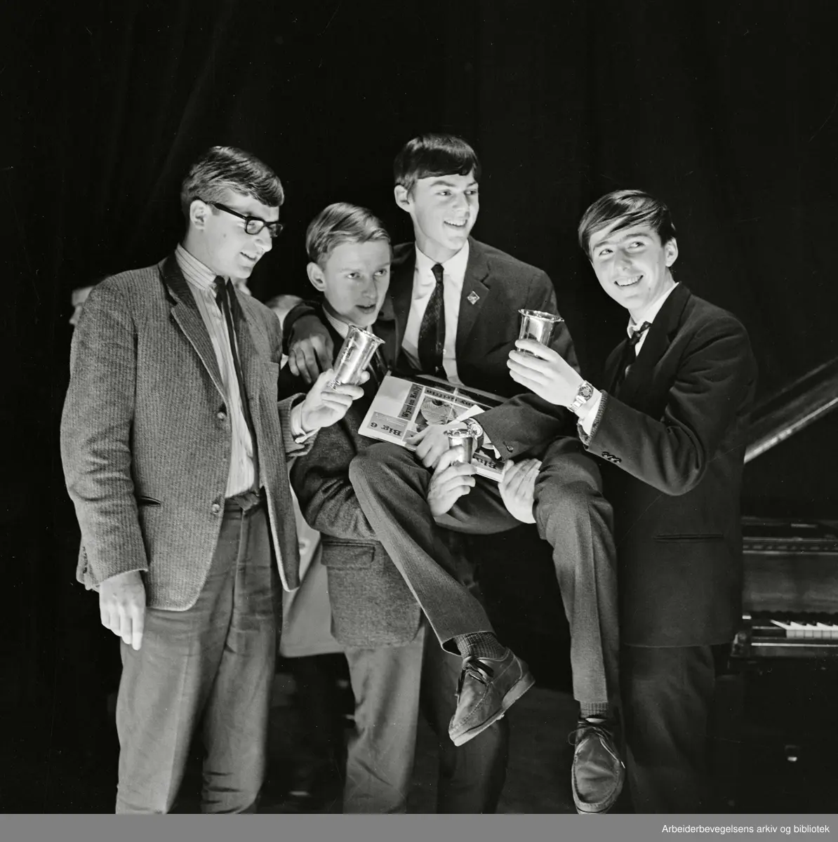 Vinnerne av NM i jazz for amatører 1962; Jan Garbareks kvartett. Fra ...