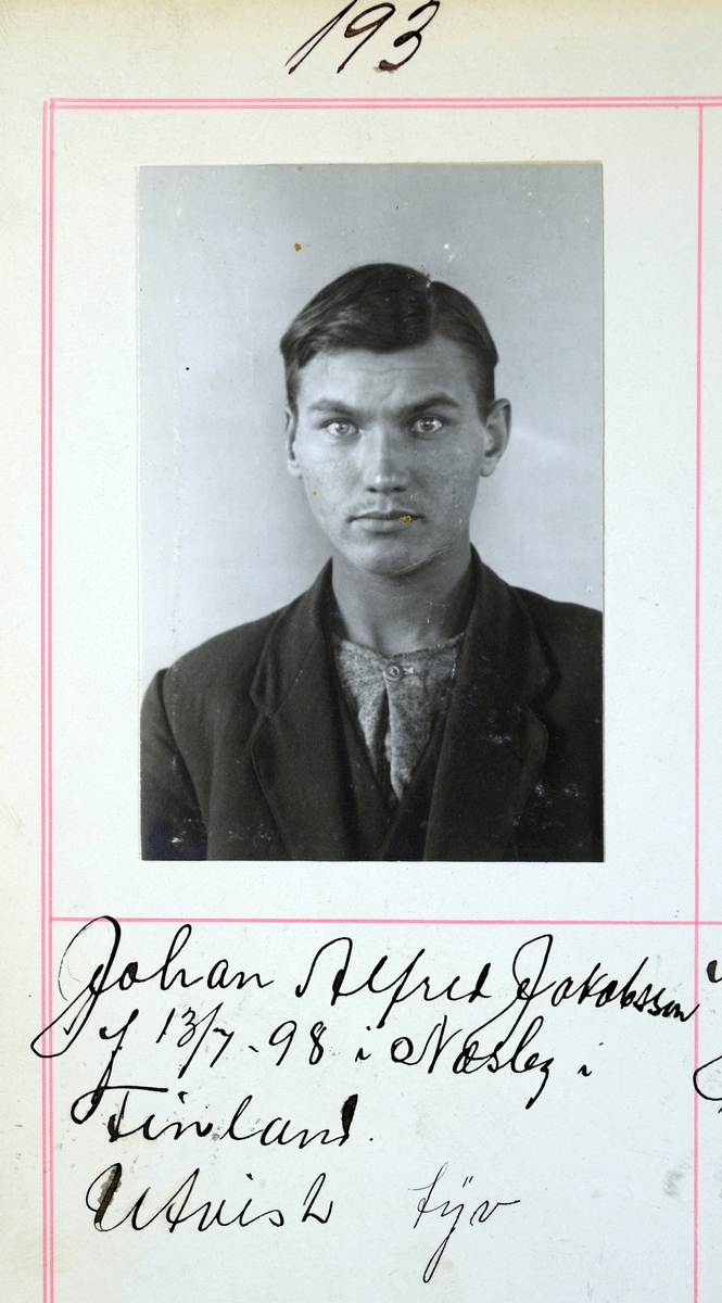 Johan Alfred Jakobsson - Justismuseet / DigitaltMuseum