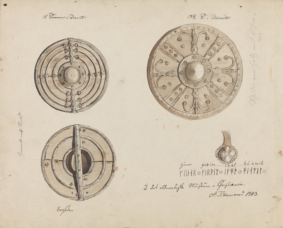 Skjold [Tegning] - Nasjonalmuseet, billedkunstsamlingene / DigitaltMuseum