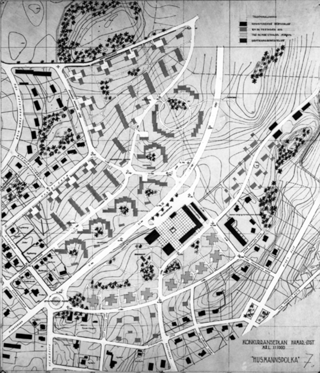 KART OVER HAMAR ØST, KONKURRANSEPLAN, HUSMANNSPOLKA 7 - Anno ...
