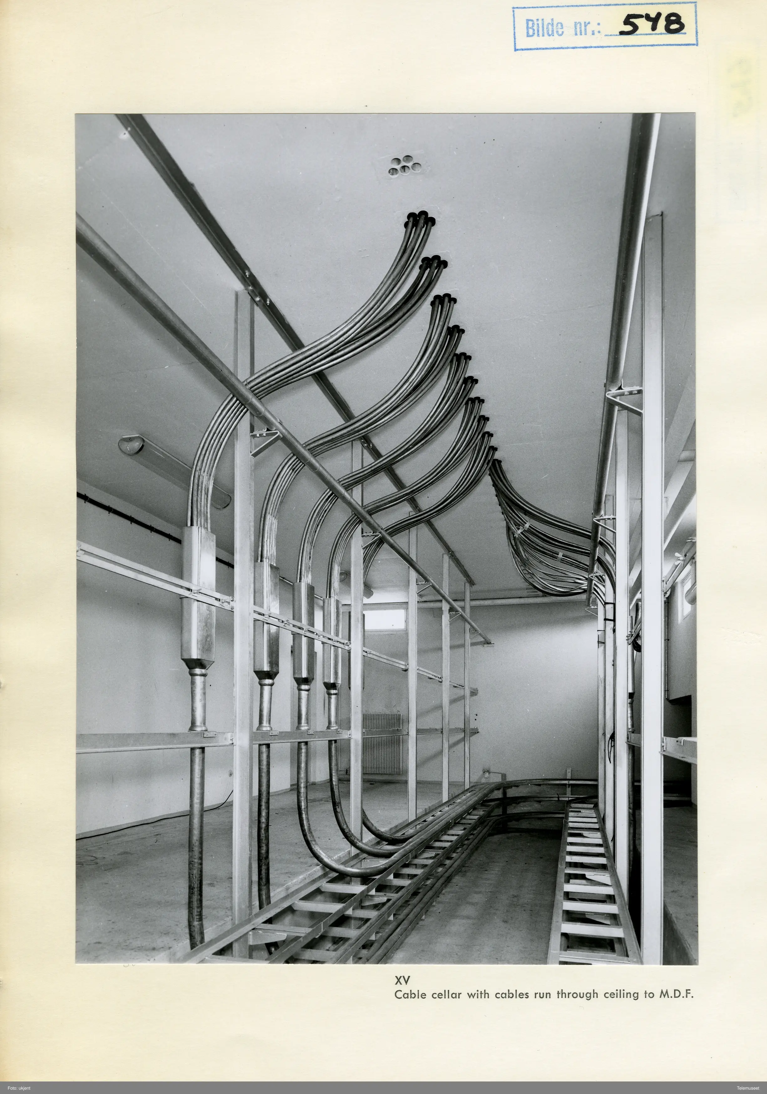 STK Standard Telefon og Kabelfabrik AS Cable cellar with cables run ...