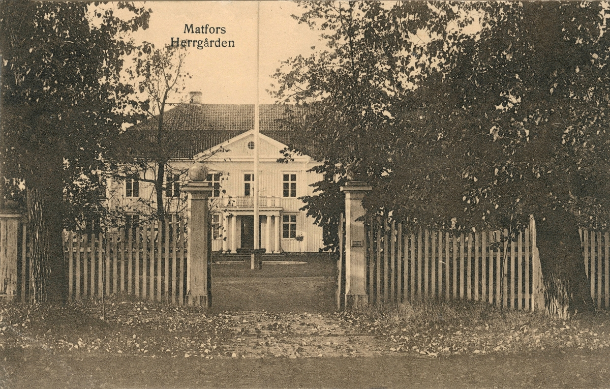 Matfors herrgård. Vykort. - Sundsvalls museum / DigitaltMuseum