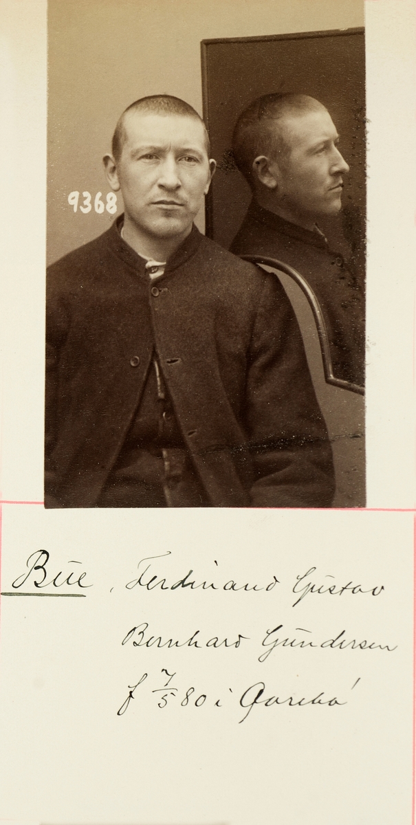 Ferdinand Gustav Bernhard Gundersen Bue - Justismuseet / DigitaltMuseum