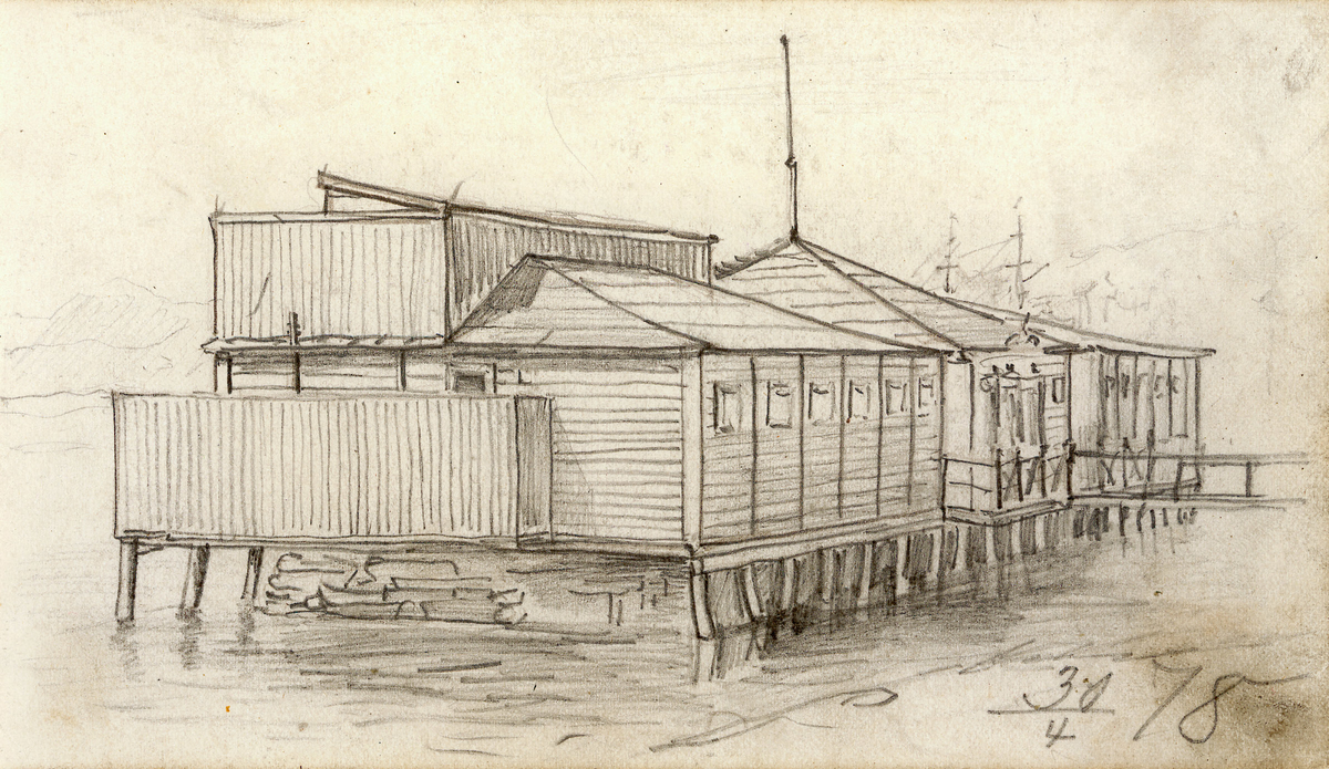 Hygea badehus ved/ siden av Sjølyst badehus/ like ned for ...