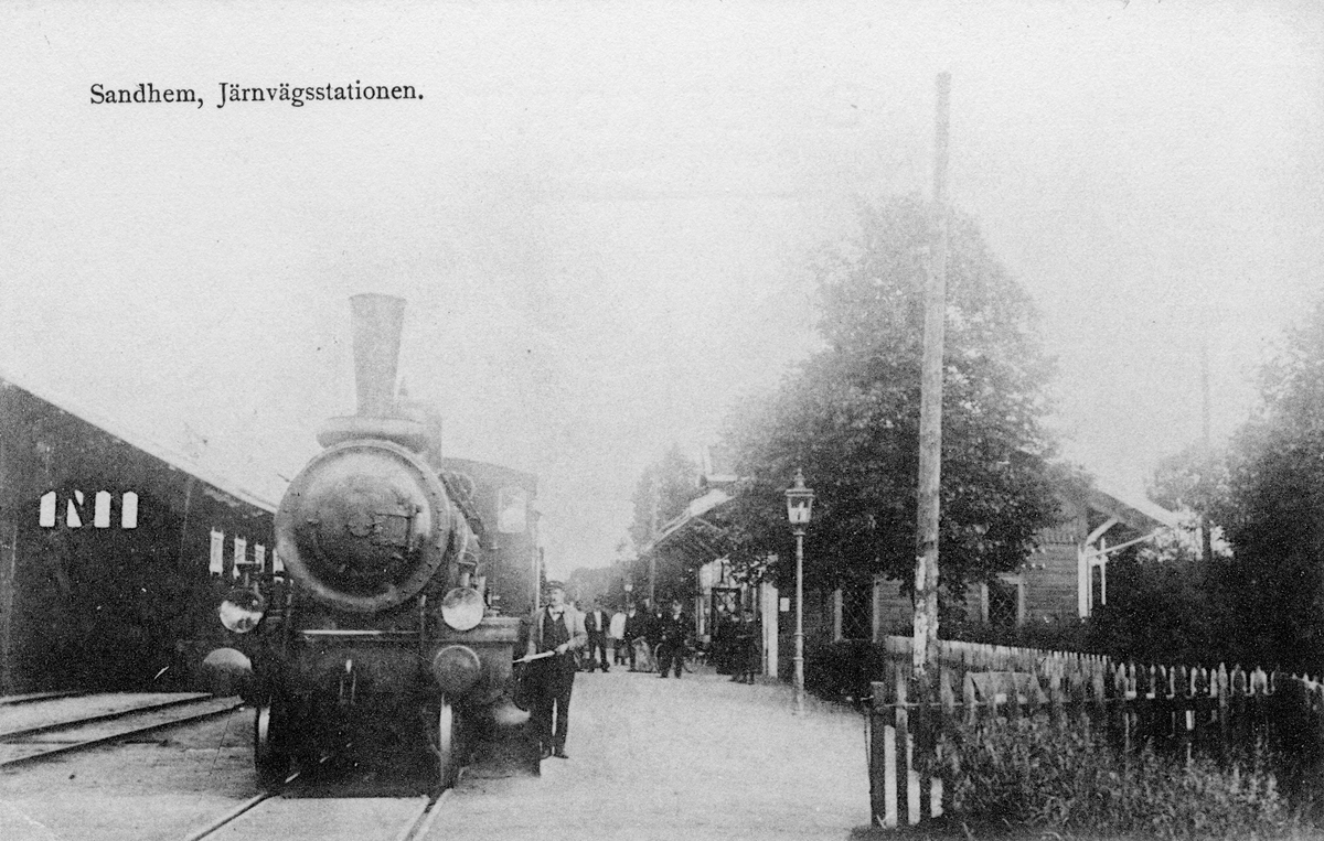 Järnvägsstation Sandhem - Järnvägsmuseet / DigitaltMuseum