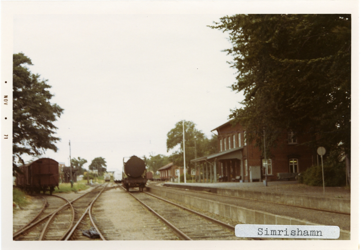 Simrishamn station 1971. Simrishamn - Tomelilla, CTJ. Stationen ...