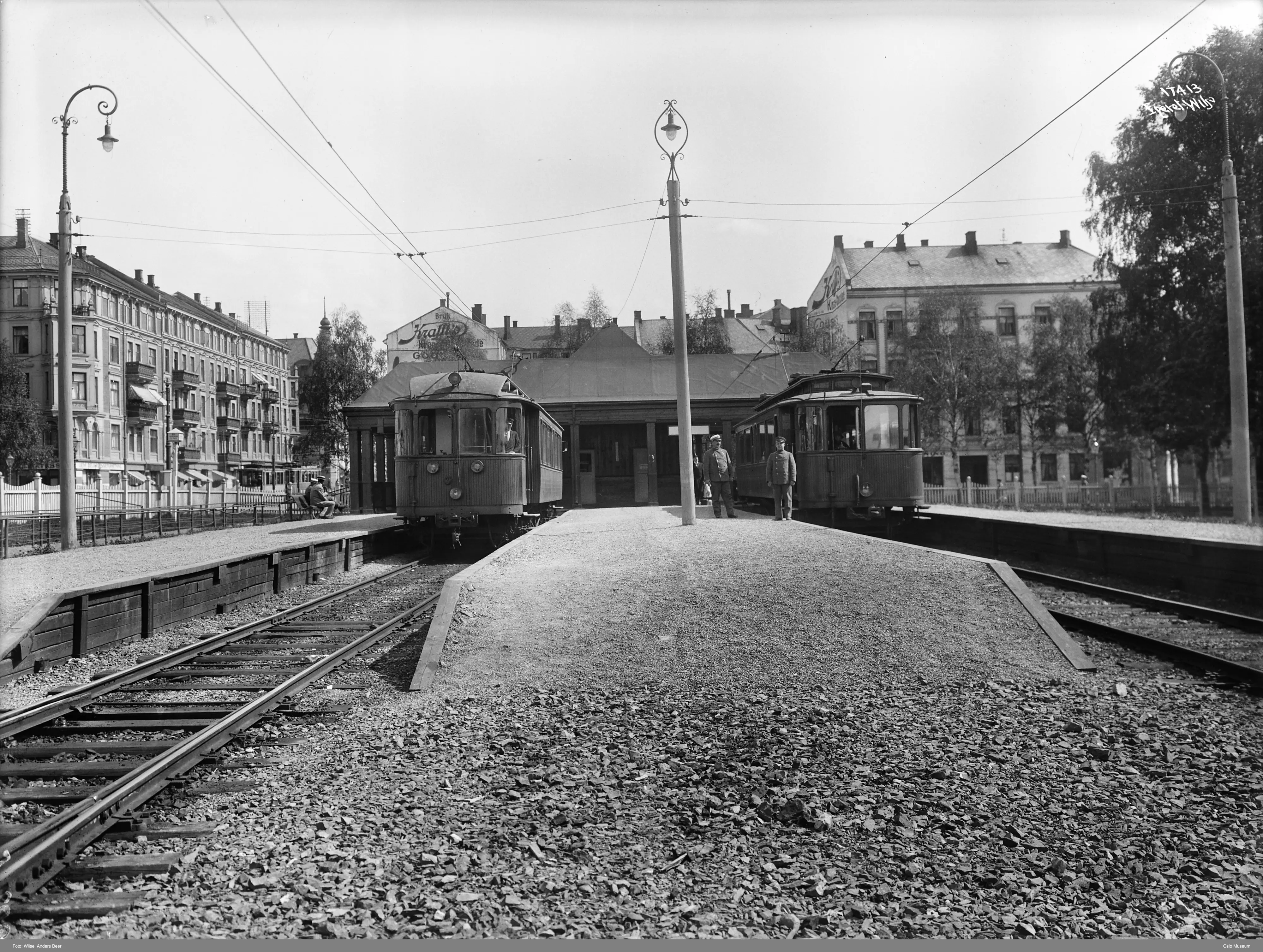 Majorstuen stasjon. - Oslo Museum / DigitaltMuseum