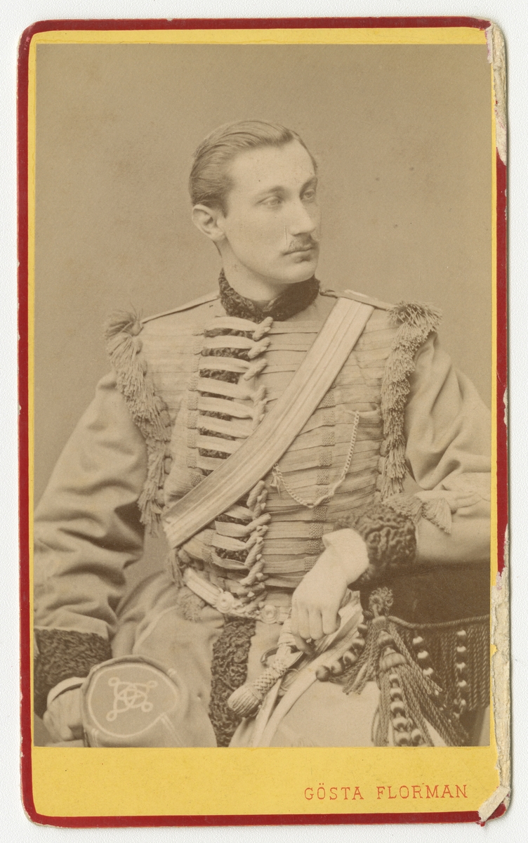 Porträtt av Bengt Axel Eugéne Ribbing, underlöjtnant vid Livgardet till ...