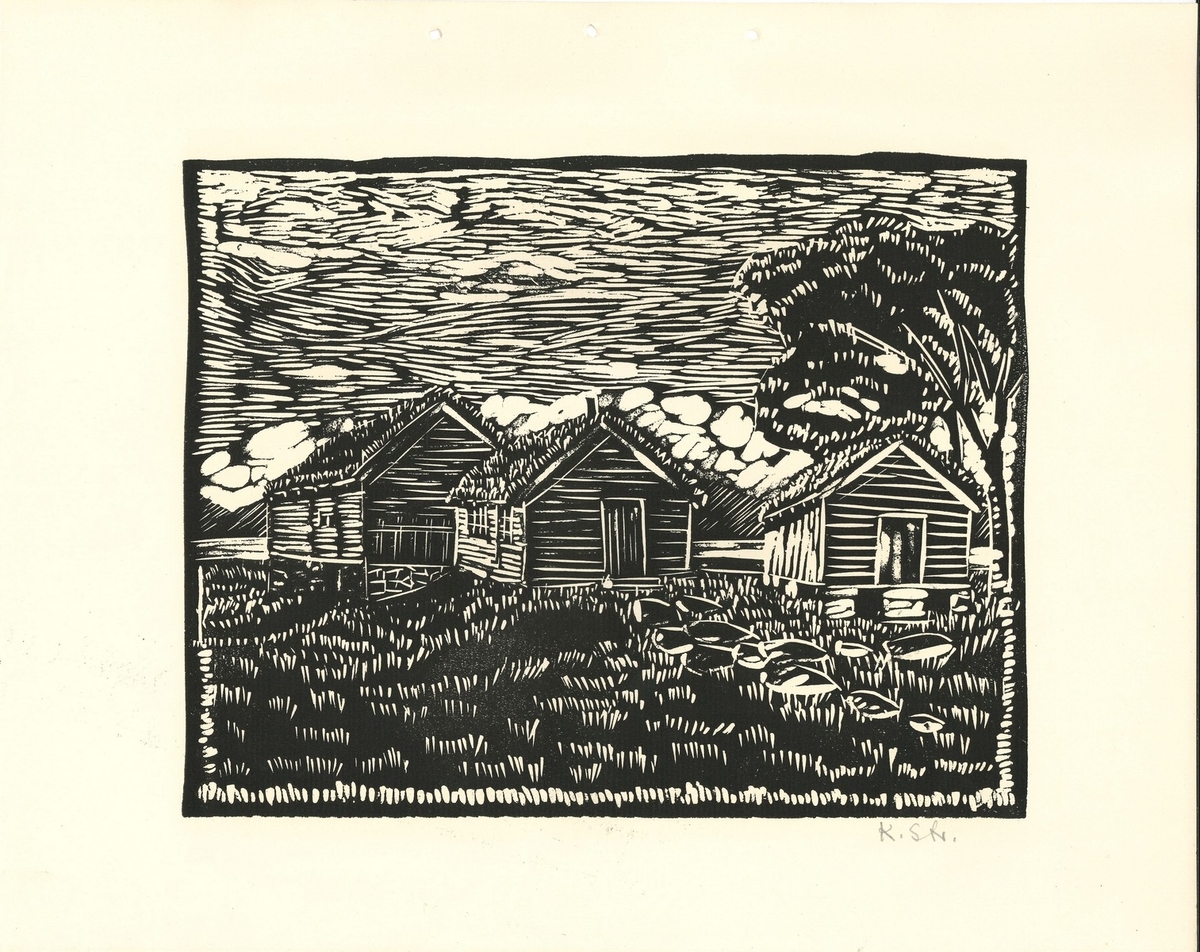 Kjende sunnmørsheimar [Tresnitt av heimen til Olav Rusti] - Nynorsk ...