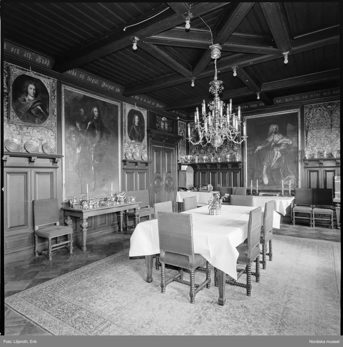 Claestorps slott, interiör, Östra Vingåkers socken, Södermanland ...