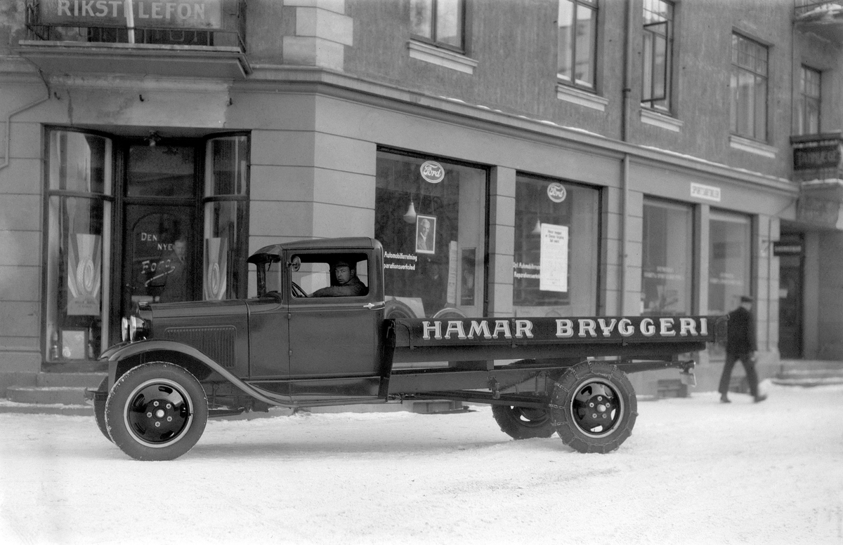 LASTEBIL, HAMAR BRYGGERI. FORD AA LASTEBIL 1930-31 MED ORIGINALT ...