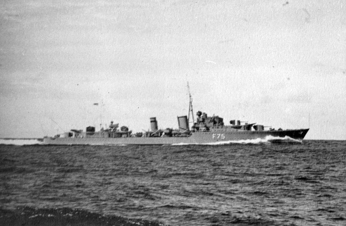 Den britiske Tribal-klassedestroyeren HMS "Eskimo", fotografert en gang ...